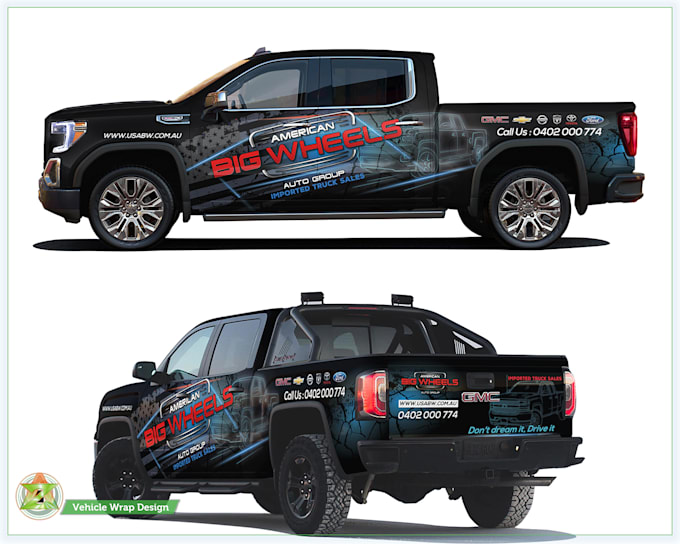 Make badass design in truck vehicle car wrap by Azhoeck | Fiverr
