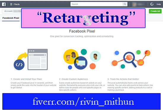 Set up facebook pixel, retargeting ads, catalog events, custom audience ...