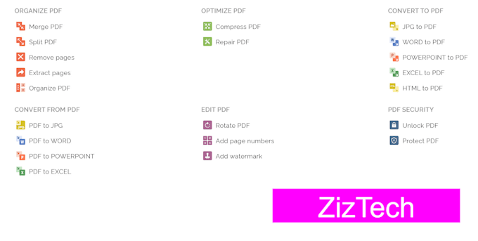 Merge, split, compress, convert, unlock, and watermark pdfs by Ziztech ...