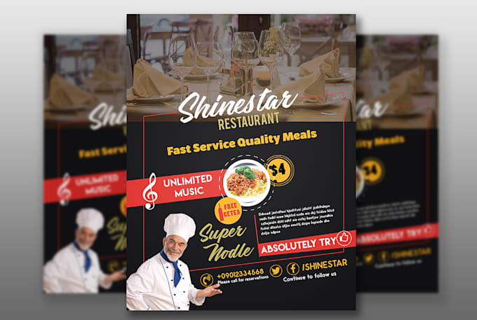 Design amazing eye catchy flyer for you by Pramitdesigns | Fiverr