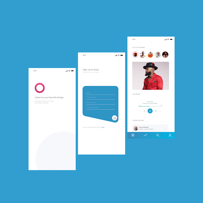 Design a modern minimalist mobile app ui design by Claudian_benet | Fiverr