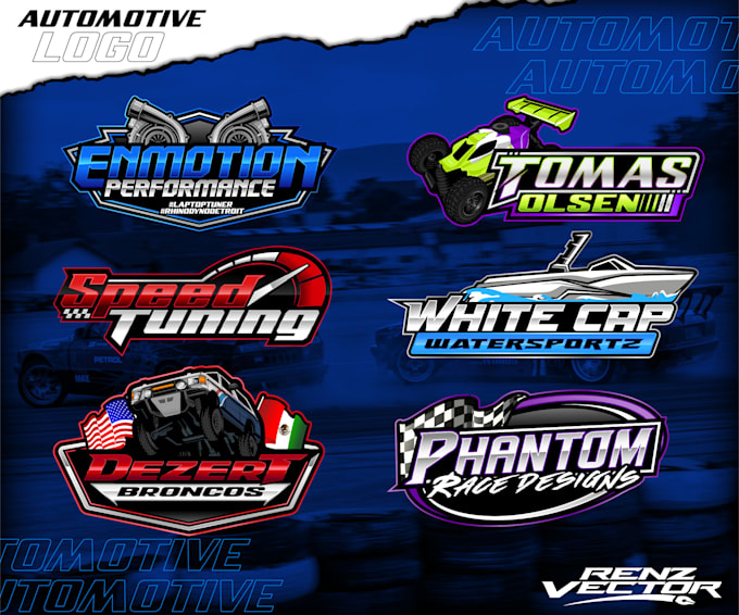 Create automotive logo, racing, car wash, with chrome style by Refly8 ...