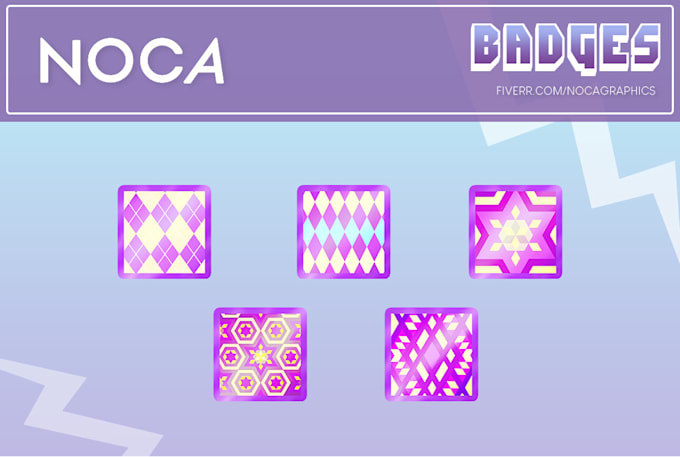 Design custom twitch badges for you in any style by Nocagraphics | Fiverr