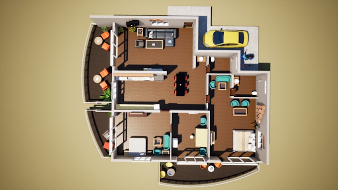 Create a 3d exploded plan of your house by Artikumari312 | Fiverr