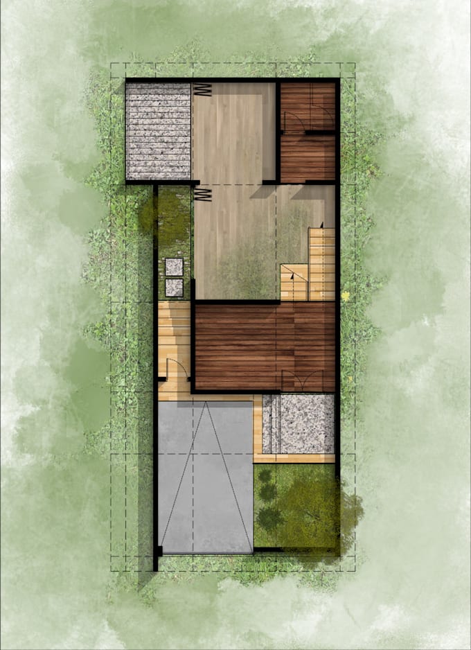 Render your raw plan, section, elevation in photoshop by Designitive ...