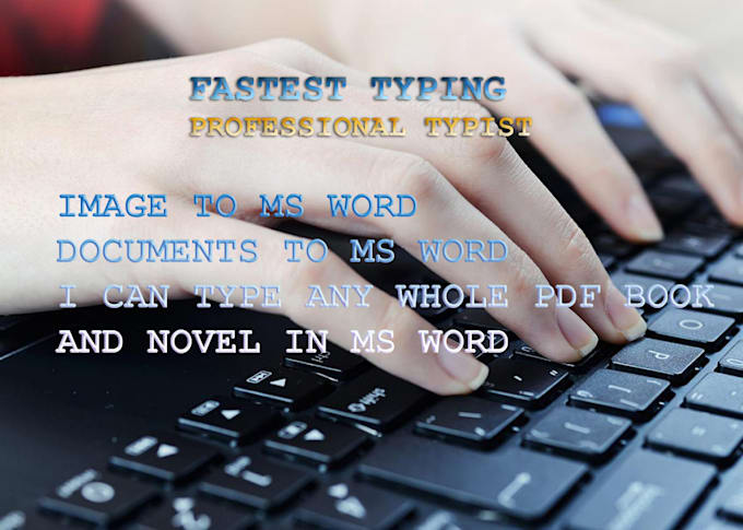 Do fast typing, conversion files by Sumi78 | Fiverr