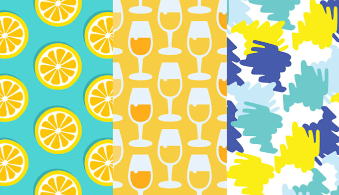 Design 3 fun seamless patterns for fabric, textile etc by ...