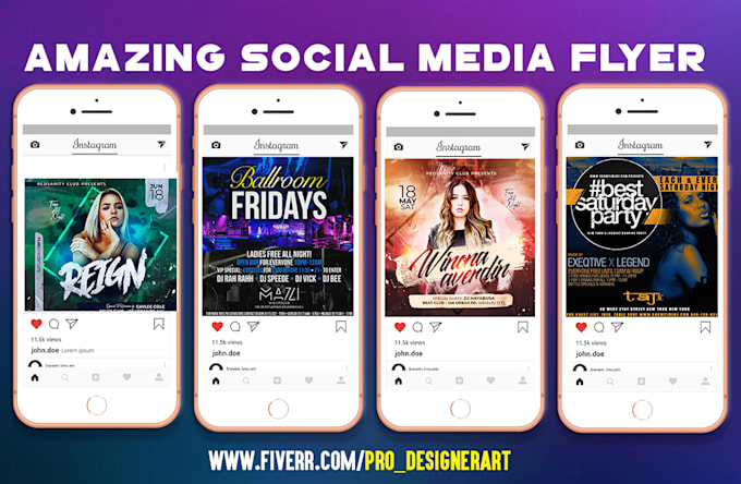 Create professional instagram, fb, social media flyer under 5 hrs by ...