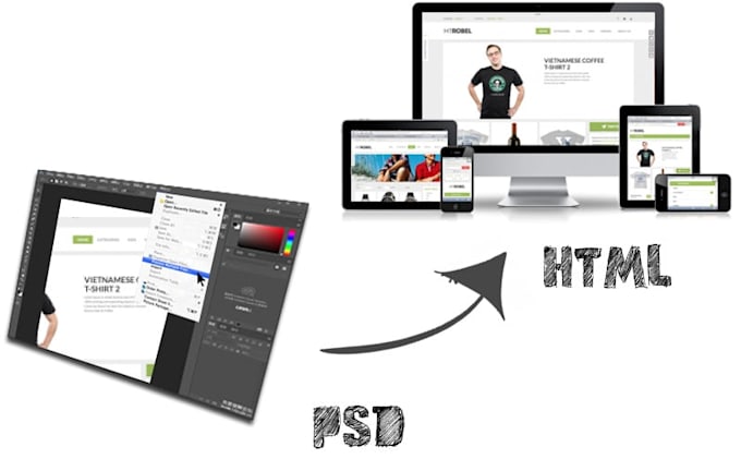 Convert psd to html, sketch to html, xd to html, bootstrap web template by Nayeem66web | Fiverr