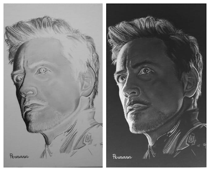 Draw amazing realistic negative draw from a photo by Frmnsyh | Fiverr