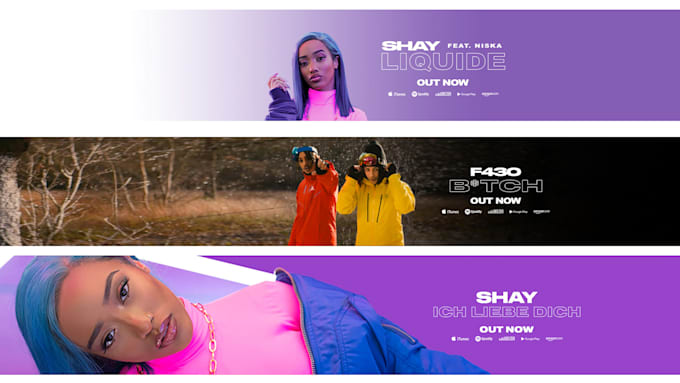 Create a youtube banner for musician or rappers by Sevendown_ | Fiverr