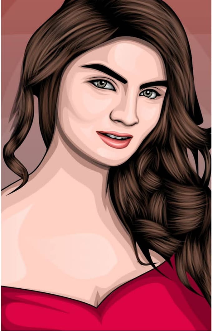 Create a vector art portrait colorful by Balochworld | Fiverr