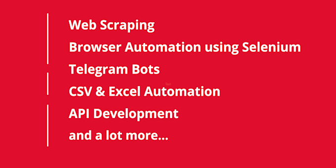 Do python scripting, automation in selenium, web scraping by Moin_248 ...