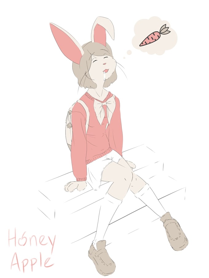 Create a cell shaded color art of your furry by Honeyappleart | Fiverr