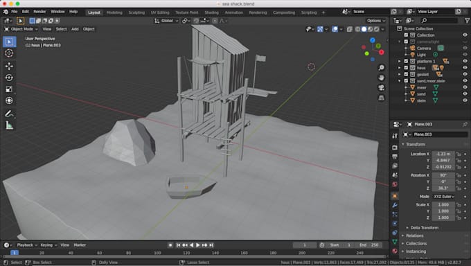 Create low poly scenes in blender by Moonytraveller | Fiverr