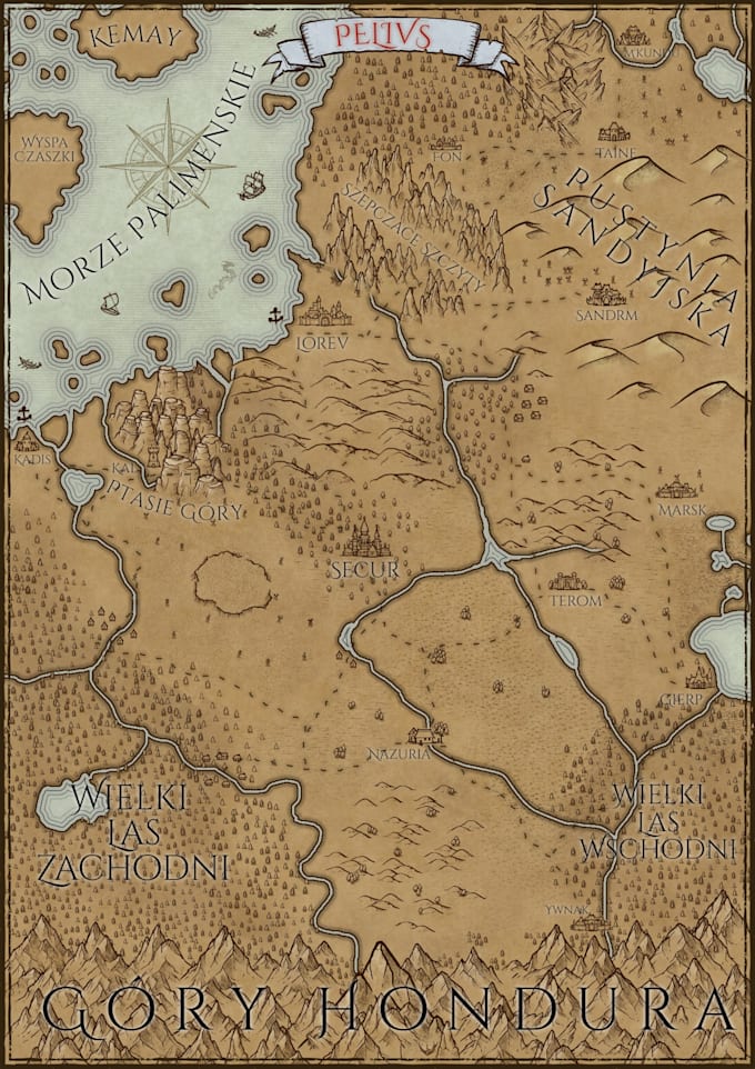 Make fantasy maps of world, region for your rpg game by Sniety | Fiverr