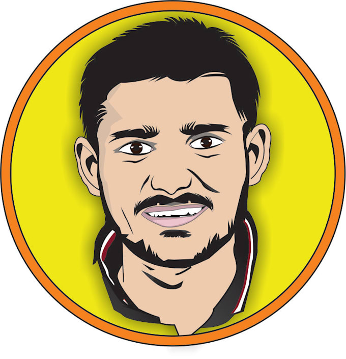 Design a realistic vector cartoon portrait by Zainansari825 | Fiverr