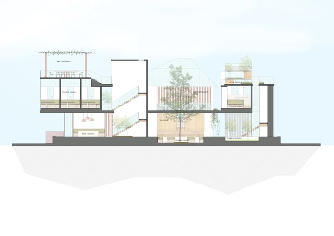 Render floor plans elevation section by Clearice | Fiverr