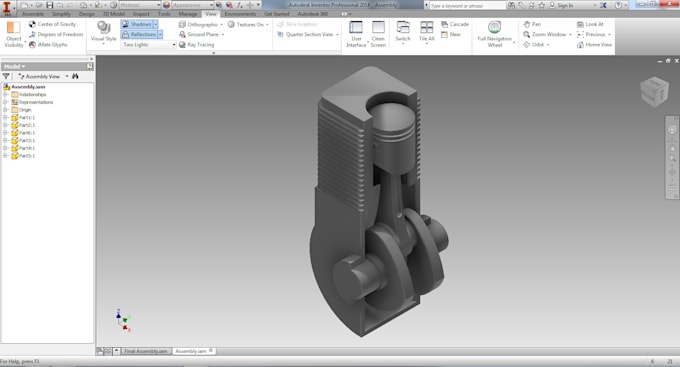 Create 3d modeling and 2d drawing using inventor by Ansamemad | Fiverr