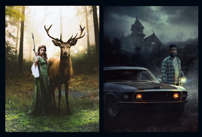 Create a photorealistic digital matte painting by Renonuwan | Fiverr