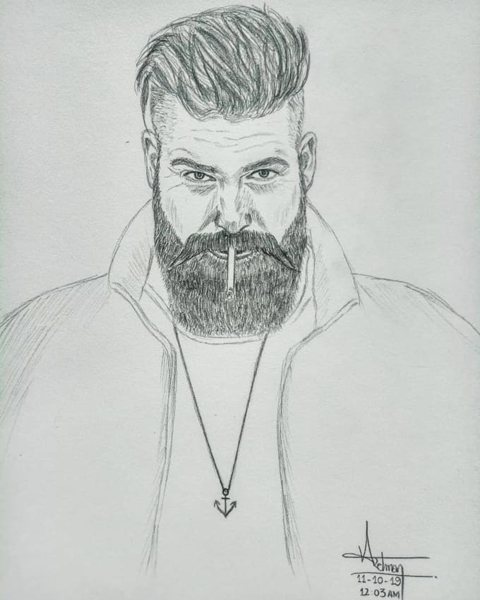 Draw detailed realistic pencil sketches by Artbinmansha | Fiverr