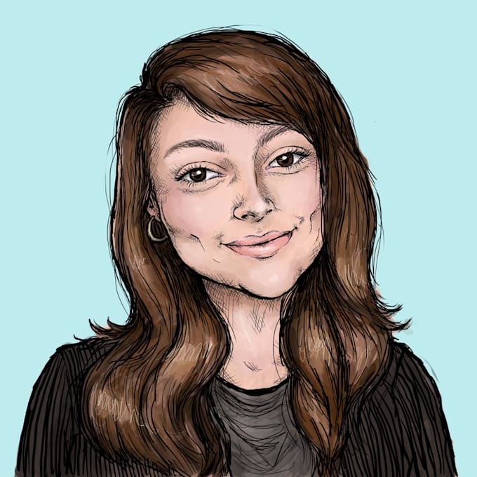 Create a stylized digital illustration of any portrait by Mircherl | Fiverr