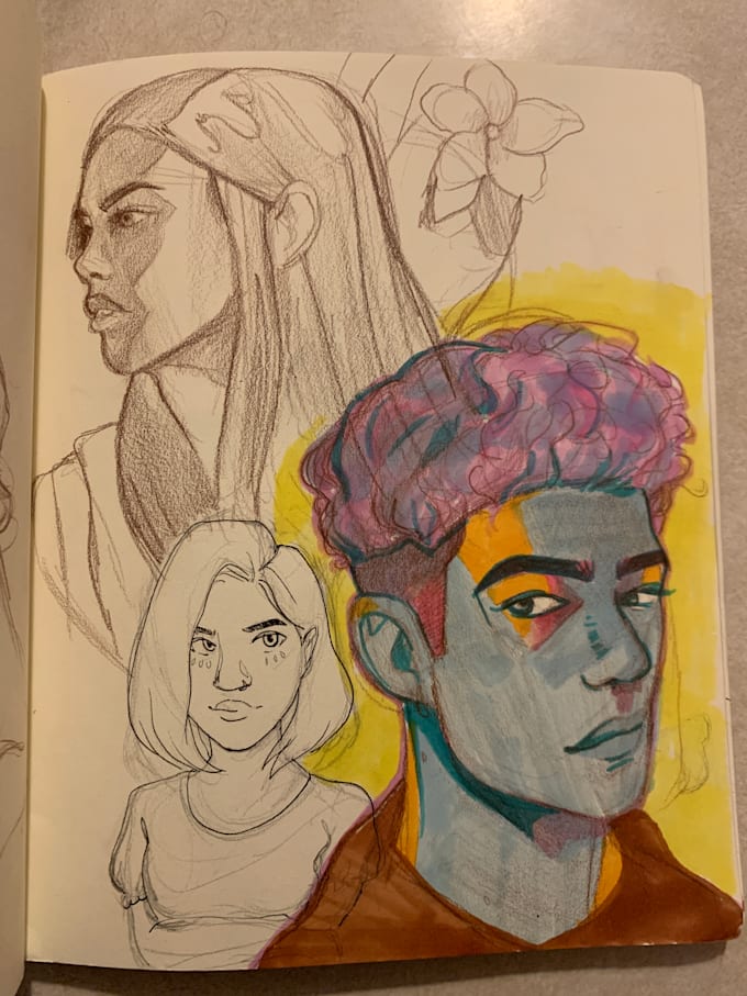 Draw a portrait of anyone by Anaapricot | Fiverr