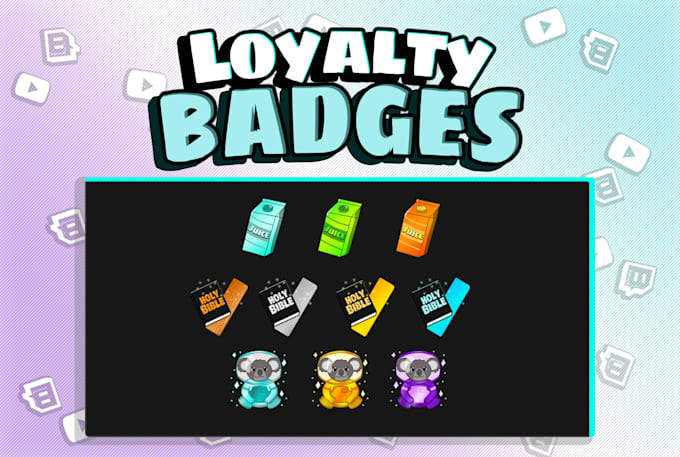 Create awesome twitch loyalty badges for you by Xsevysevy | Fiverr