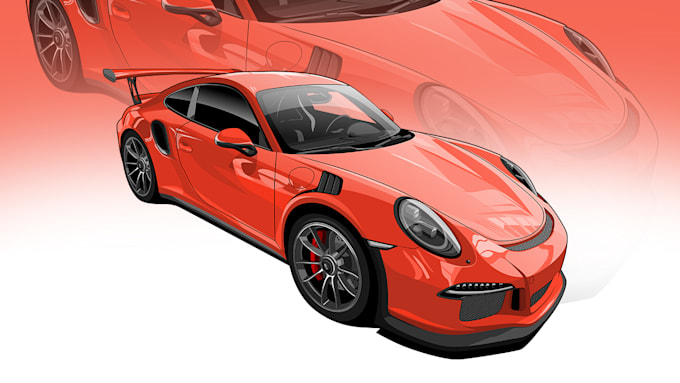 Make detail car illustration within 24 hours by Rezasandyart | Fiverr