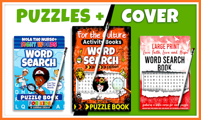 Custom word search puzzle books for amazon kdp by Unesel966 | Fiverr