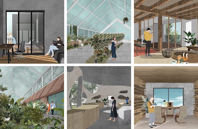 Create amazing architecture or interior collages and renders by ...