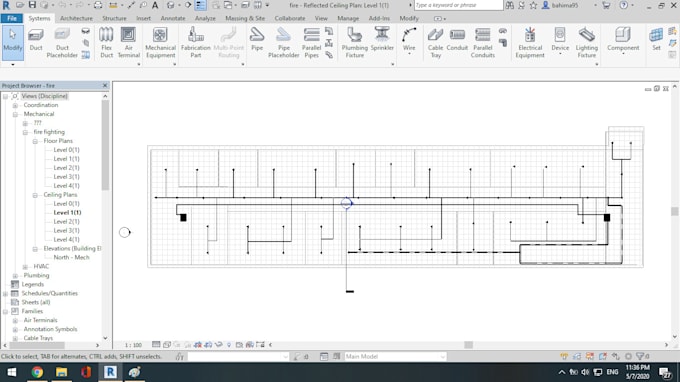 Design a fire protection network and hvac system with its calculation ...
