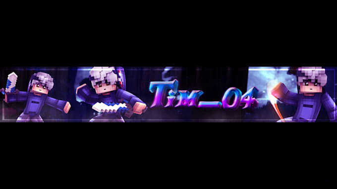 Design a minecraft yt banner by Tz_creations | Fiverr
