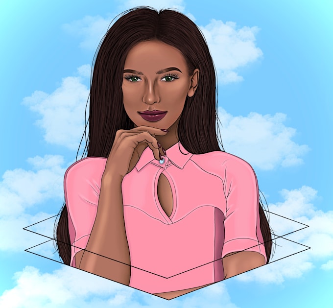 Draw a stylised digital avatar for social media by Siantartist | Fiverr