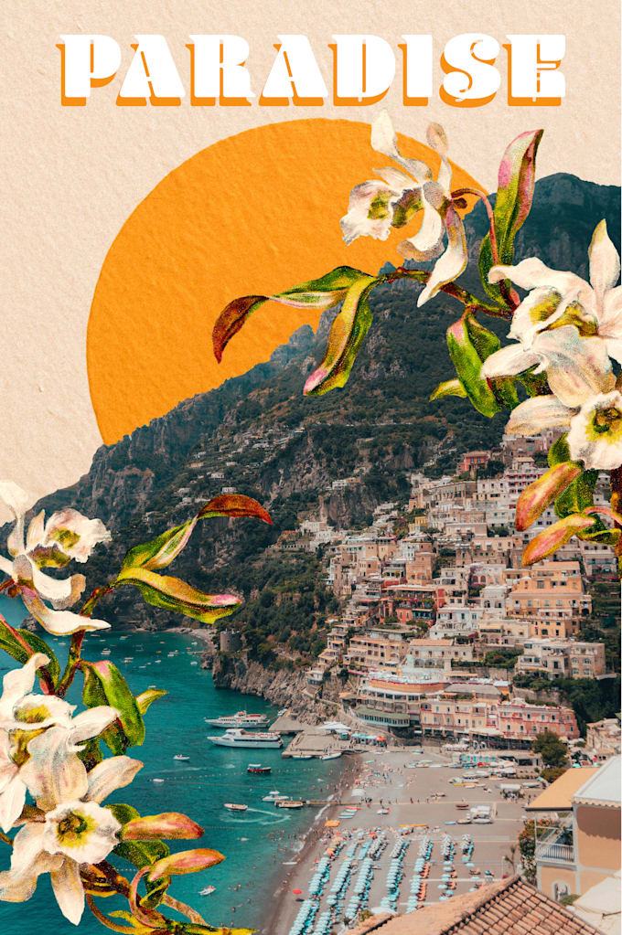 Design a collage travel poster by Shethekey | Fiverr