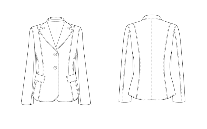 Create technical garment drawings by Mughistudio | Fiverr