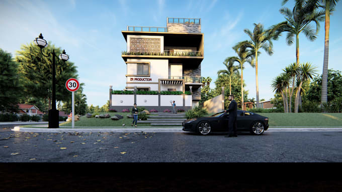 Create 3d model and render with sketchup and lumion by Zrproductionpro | Fiverr