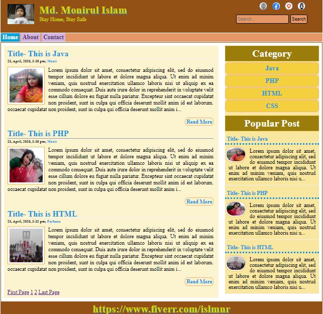 Convert your psd to html responsive design with bootstrap by Islmnr | Fiverr