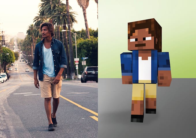 Make your minecraft full body portrait by Xc7327 | Fiverr