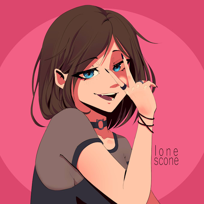Draw your oc, persona, profile picture with anime style by Haru9898 ...