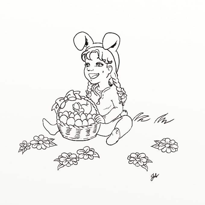 Draw a ready to color printable illustration by Streamfairy | Fiverr