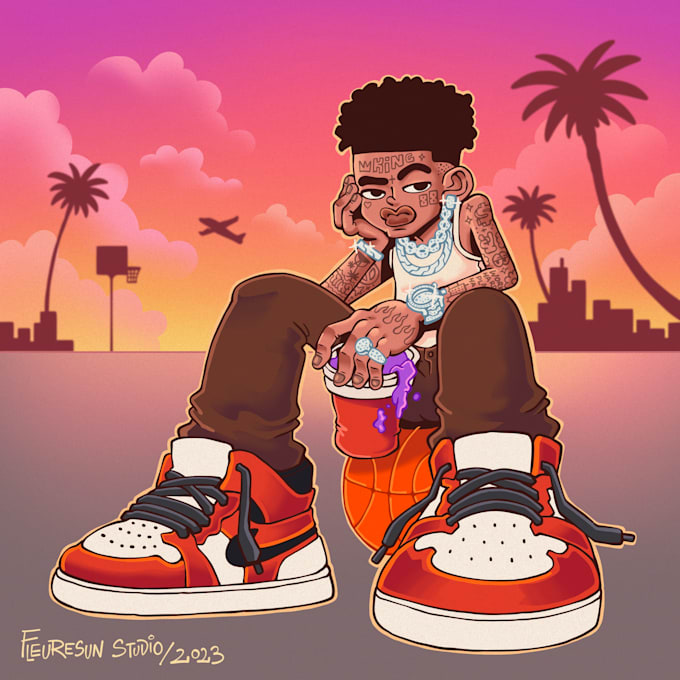 Create cover art album caricature cartoon hip hop rap music by Degeha ...