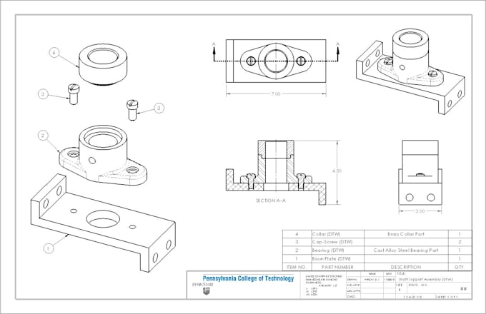 Create a detailed technical drawing by Danwright670 | Fiverr