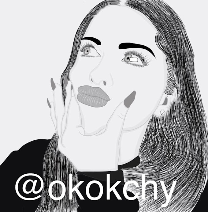 Draw an outline or portrait from your photo by Okokchy | Fiverr
