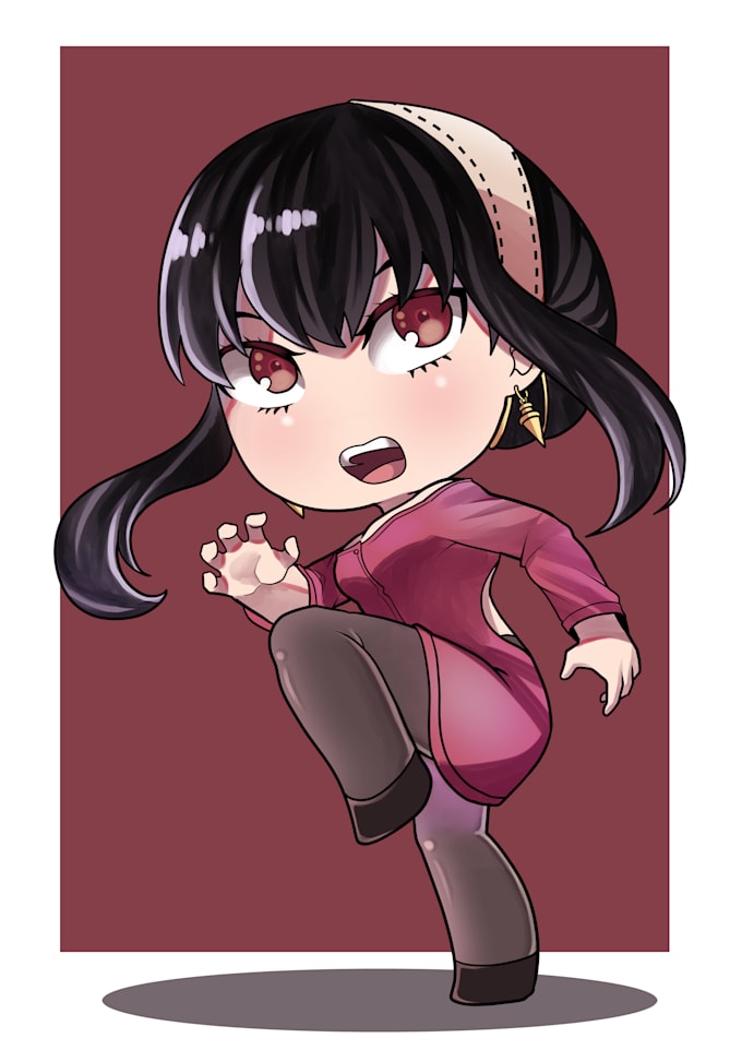 Draw chibi and reaction sticker illustration by Artmizux | Fiverr