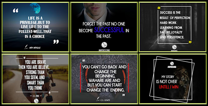 Design 5000 inspirational motivational image quotes with your logo by ...