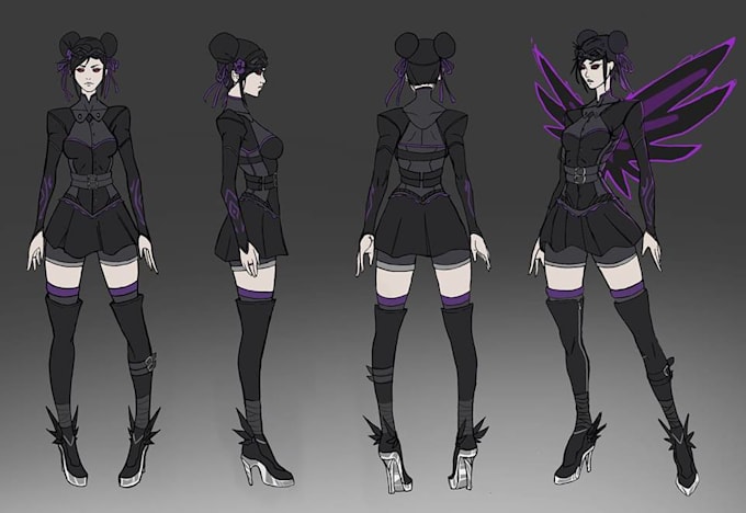 Draw character ref sheet by Nightowldraws | Fiverr