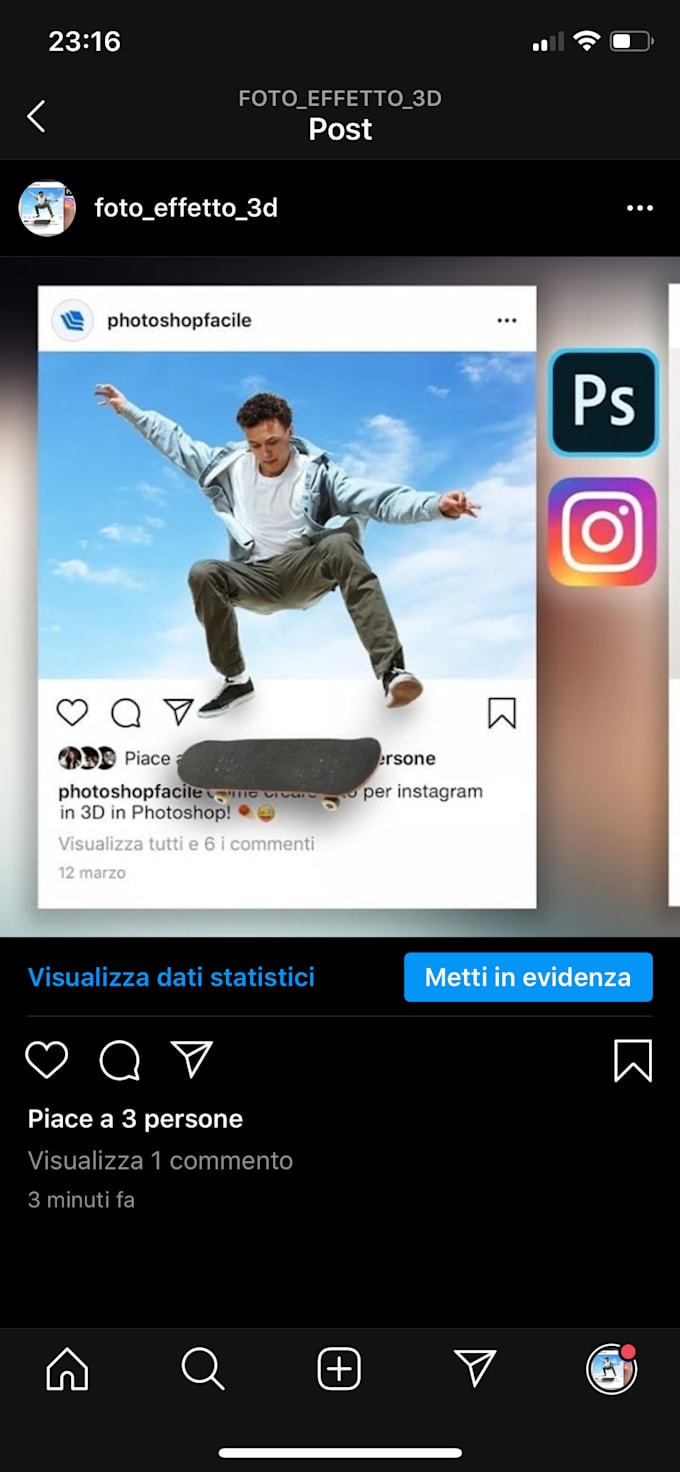 Photo 3d effect instagram by Pietromicalizzi | Fiverr