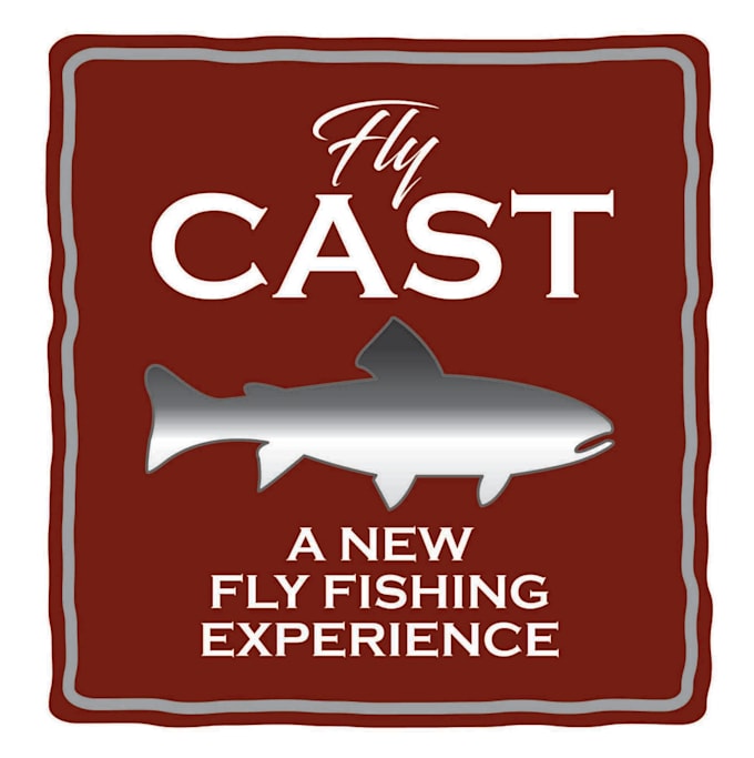 Logo pesca con mosca fly fishing fly cast by Claudio_pulles | Fiverr