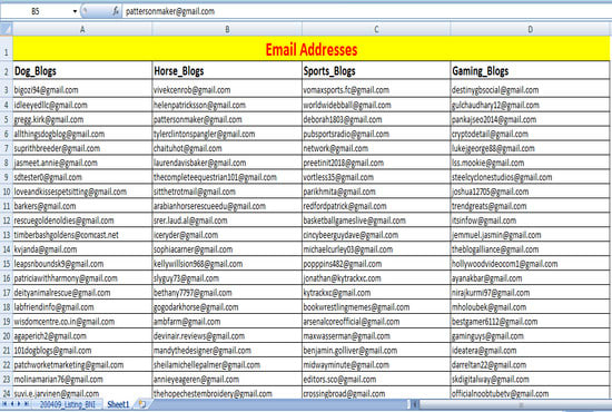 Extract all valid email address list for biz using specific niche by ...